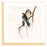 Quilled Swallows on White Flower Branch Greeting Card – Quilling Card ...