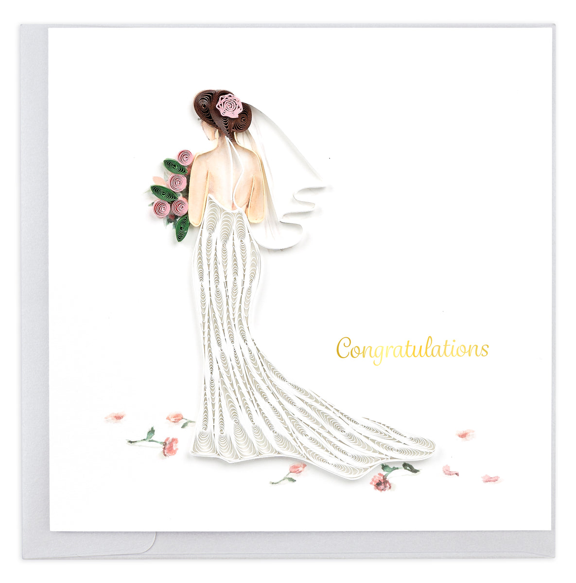 Handcrafted Bride-to-be Greeting Card | Quilling Card – Quilling Card ...