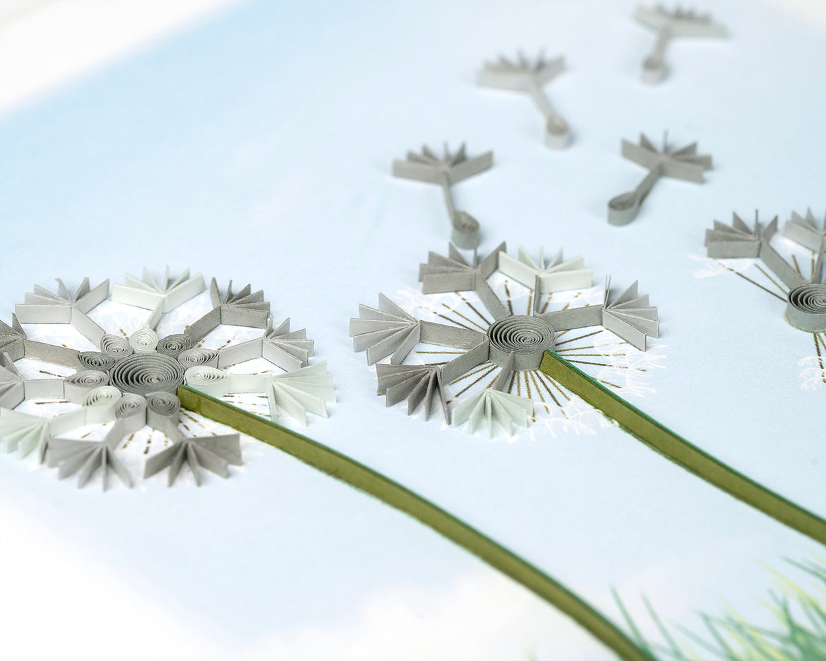 Handcrafted Sympathy Dandelions Greeting Card | Quilling Card ...