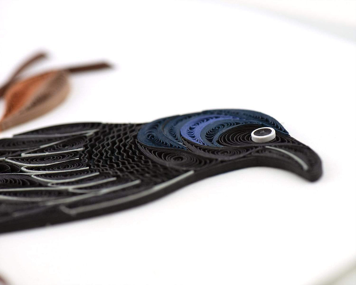 Handcrafted Raven Greeting Card | Quilling Card¨ – Quilling Card Wholesale