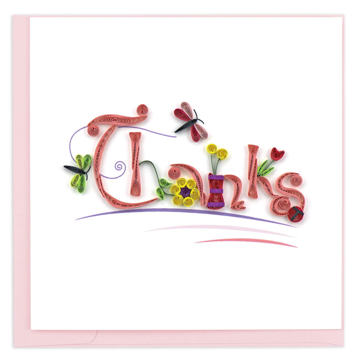 Handcrafted Thanks Greeting Card | Quilling Card¨ – Quilling Card Wholesale